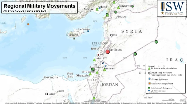 Military Movements in the Middle East Anticipating U.S. Strike on Syria ...
