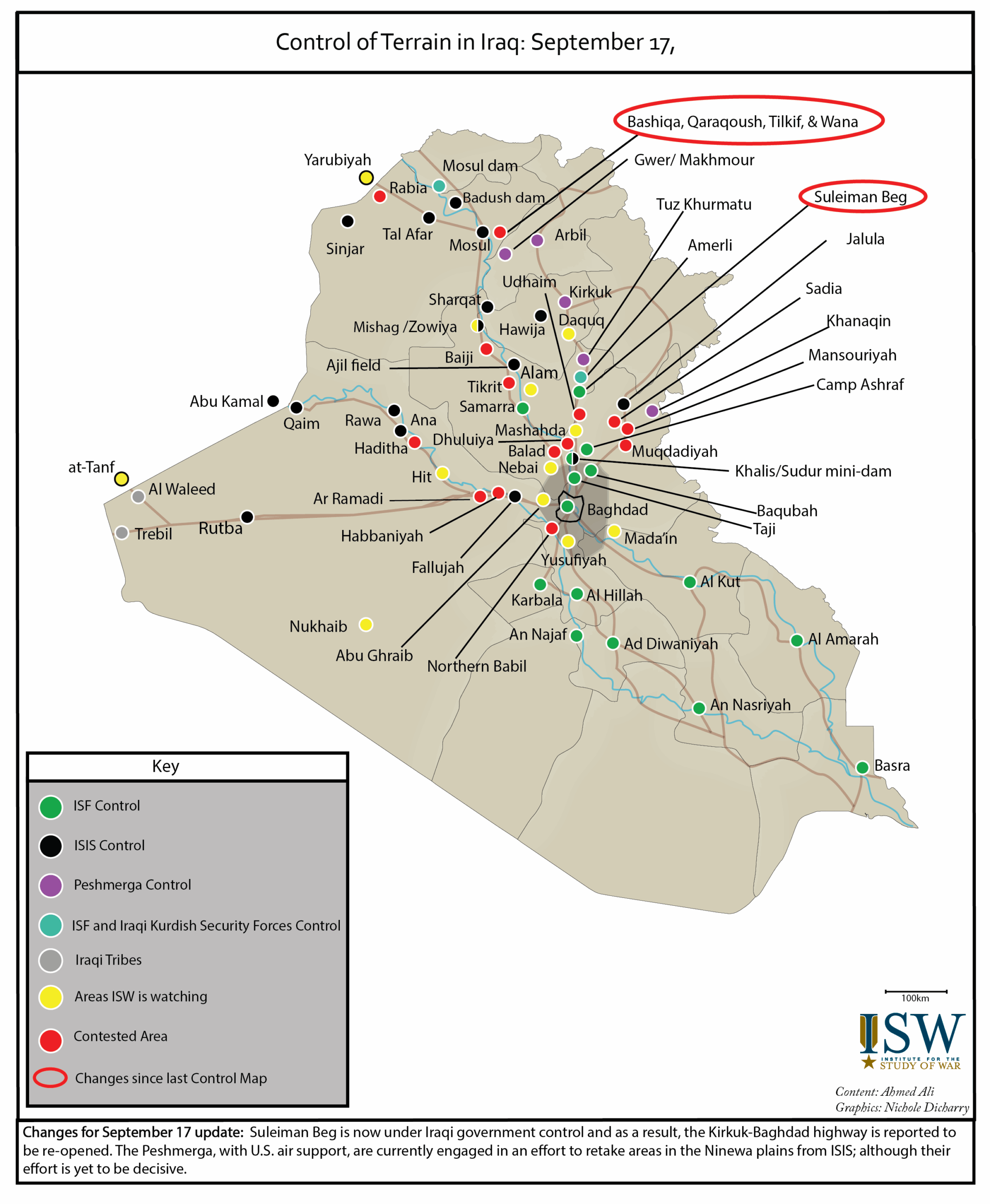 Control of Terrain in Iraq: September 17 | ISW