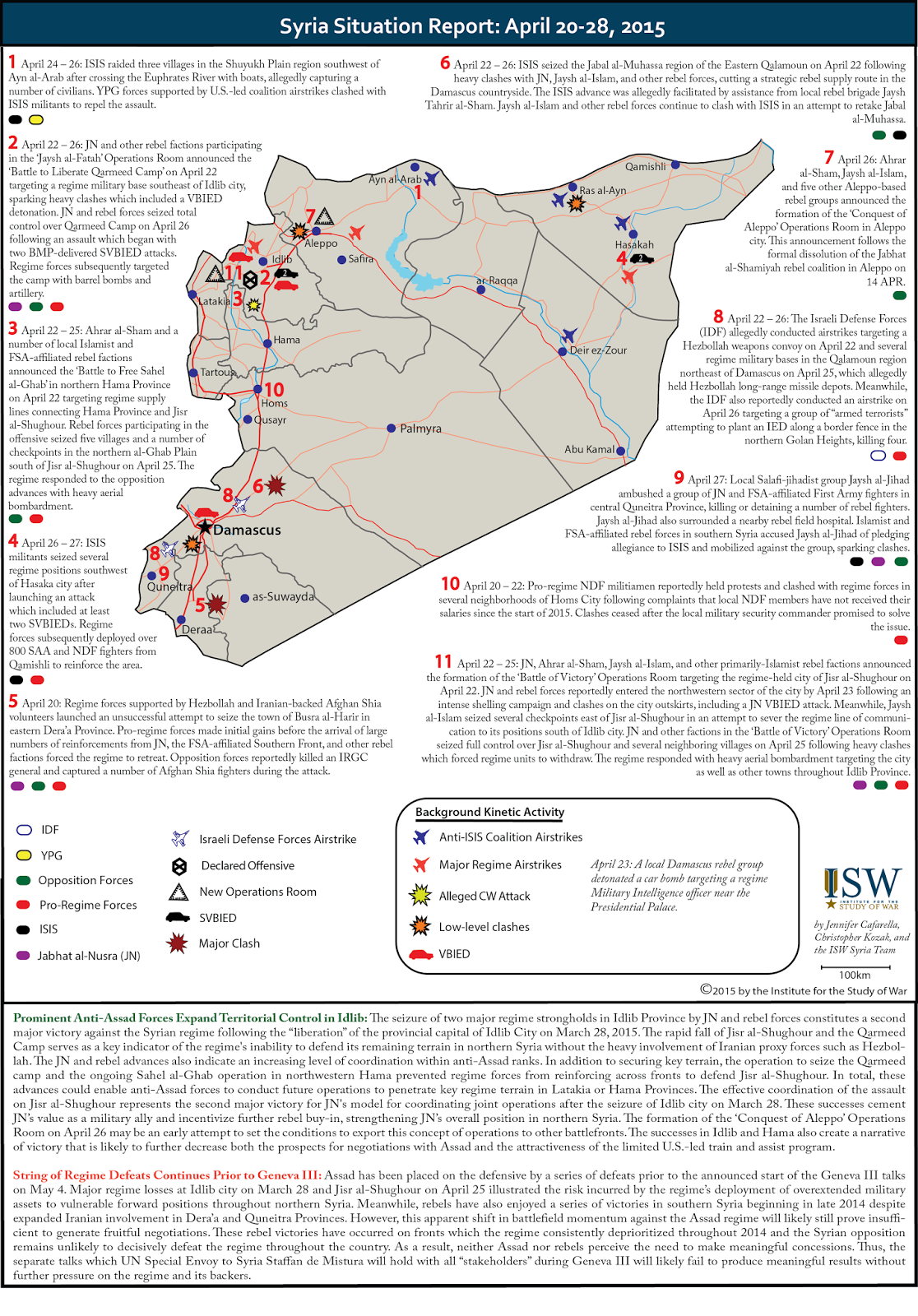 Syria Situation Report: April 20-28, 2015 | ISW