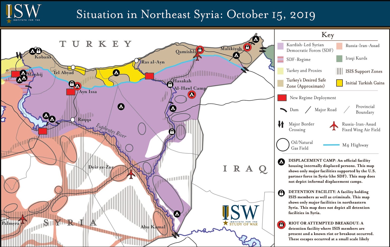 Situation in Northeast Syria: October 15, 2019 Map | ISW