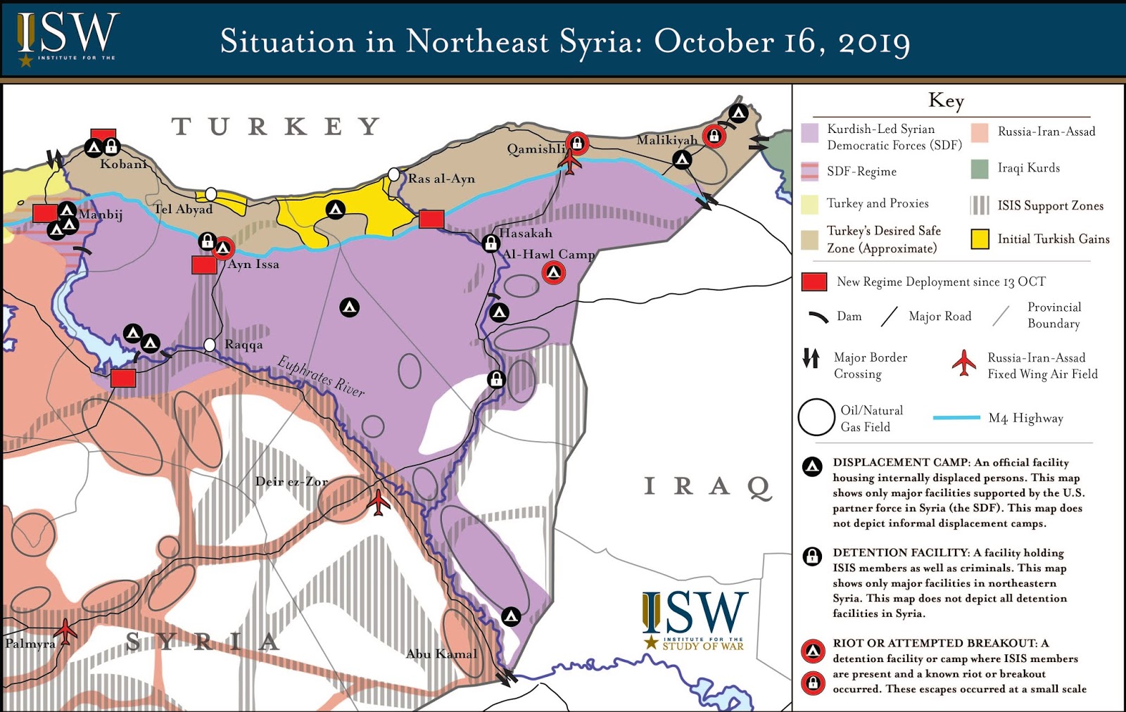 Situation in Northeast Syria: October 16, 2019 Map | ISW