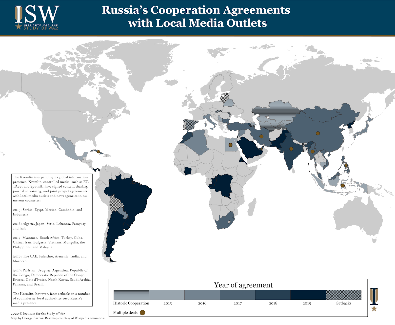Russia's Cooperation Agreements With Local Media Outlets | Map Room | ISW