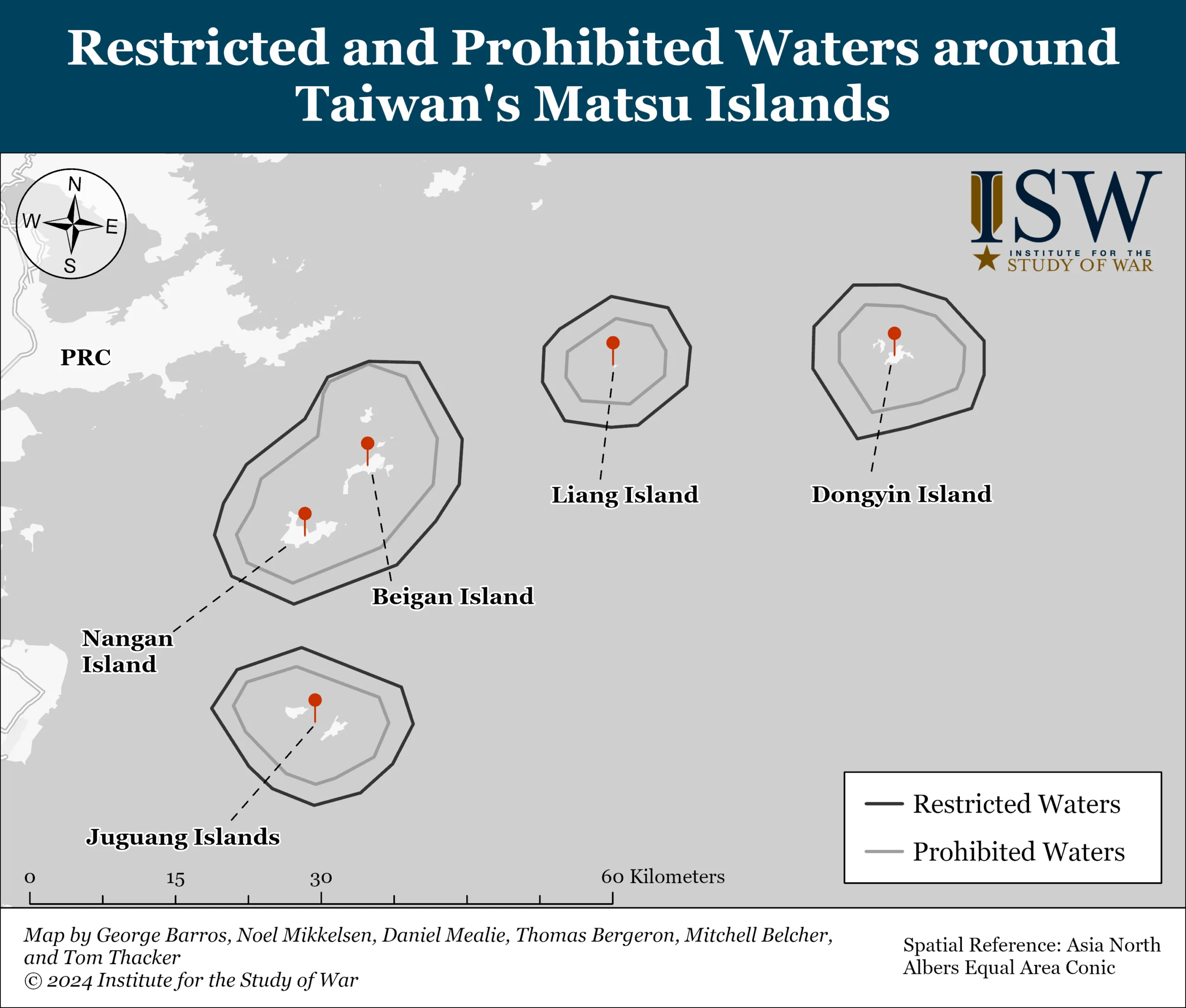 Restricted and Prohibited Waters around Taiwan's Matsu Islands | Map ...