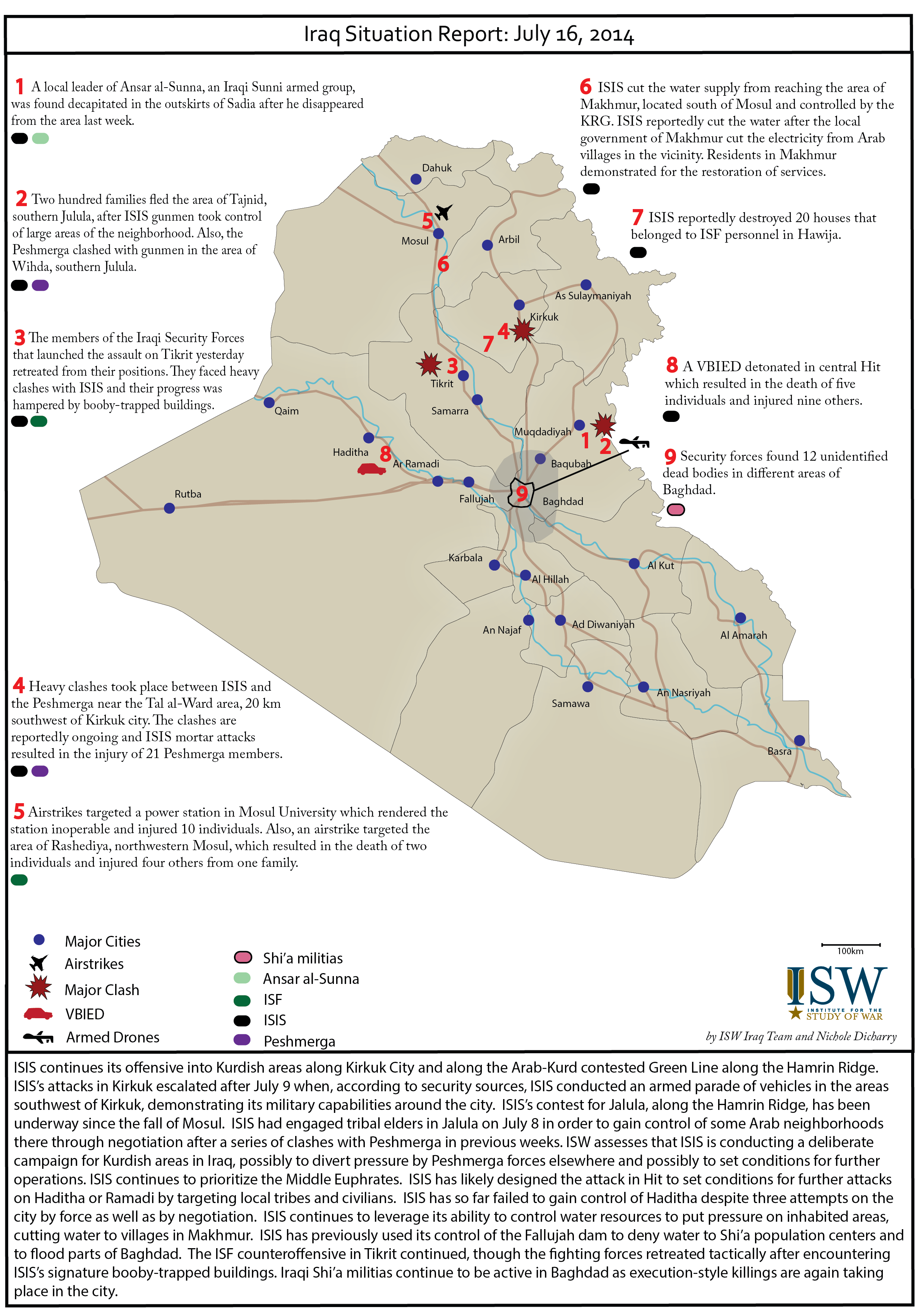 Iraq Situation Update: July 16, 2014 | ISW