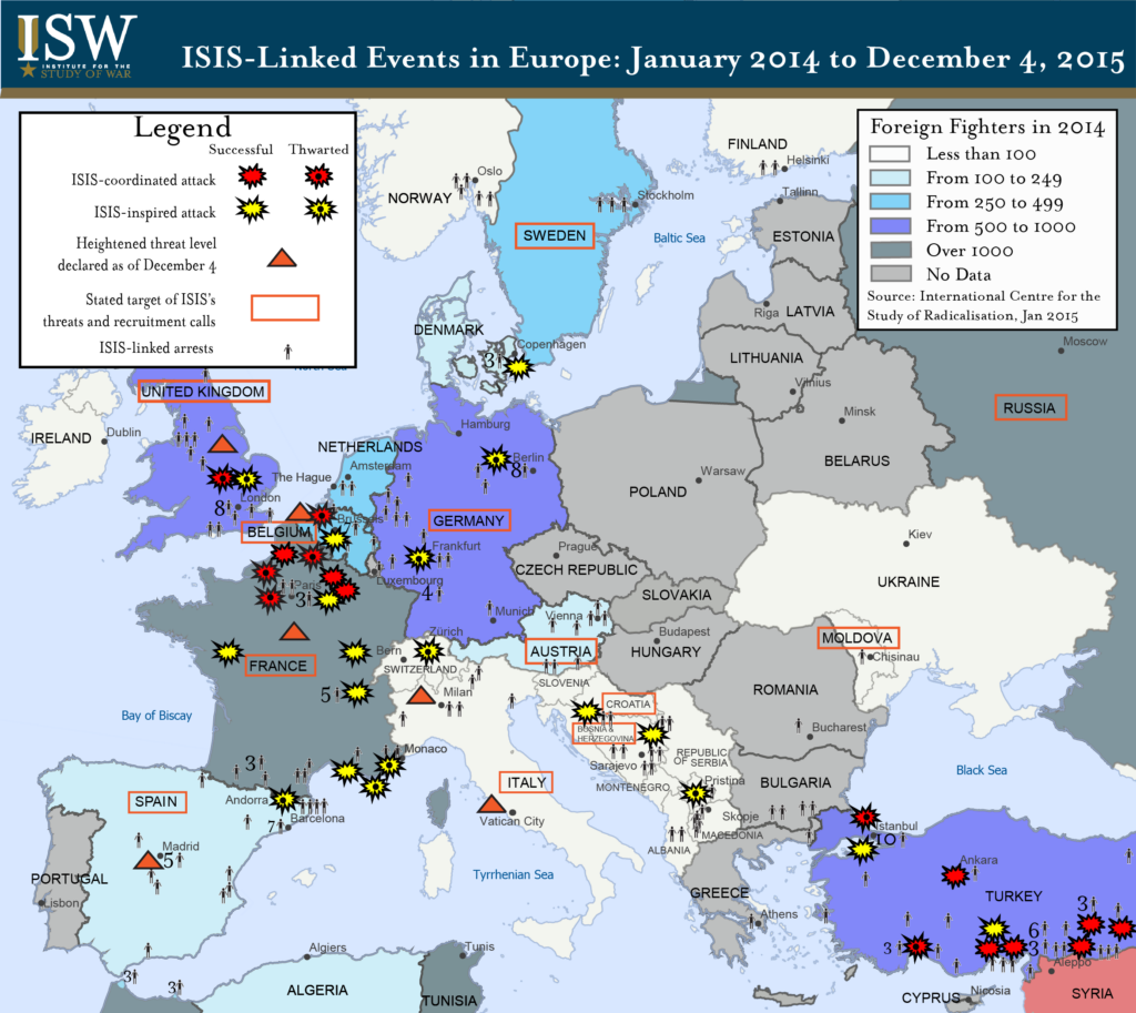 ISIS's Campaign for Europe: January 14-December 4, 2015 | Institute for ...