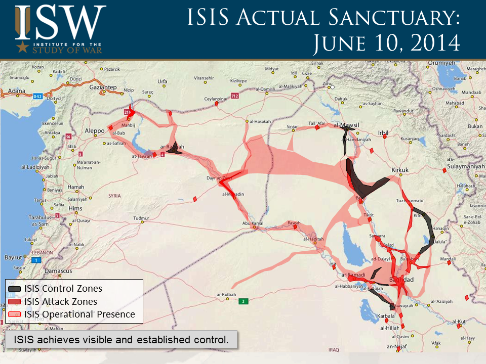 ISIS Sanctuary Map: June 10, 2014 | Institute for the Study of War