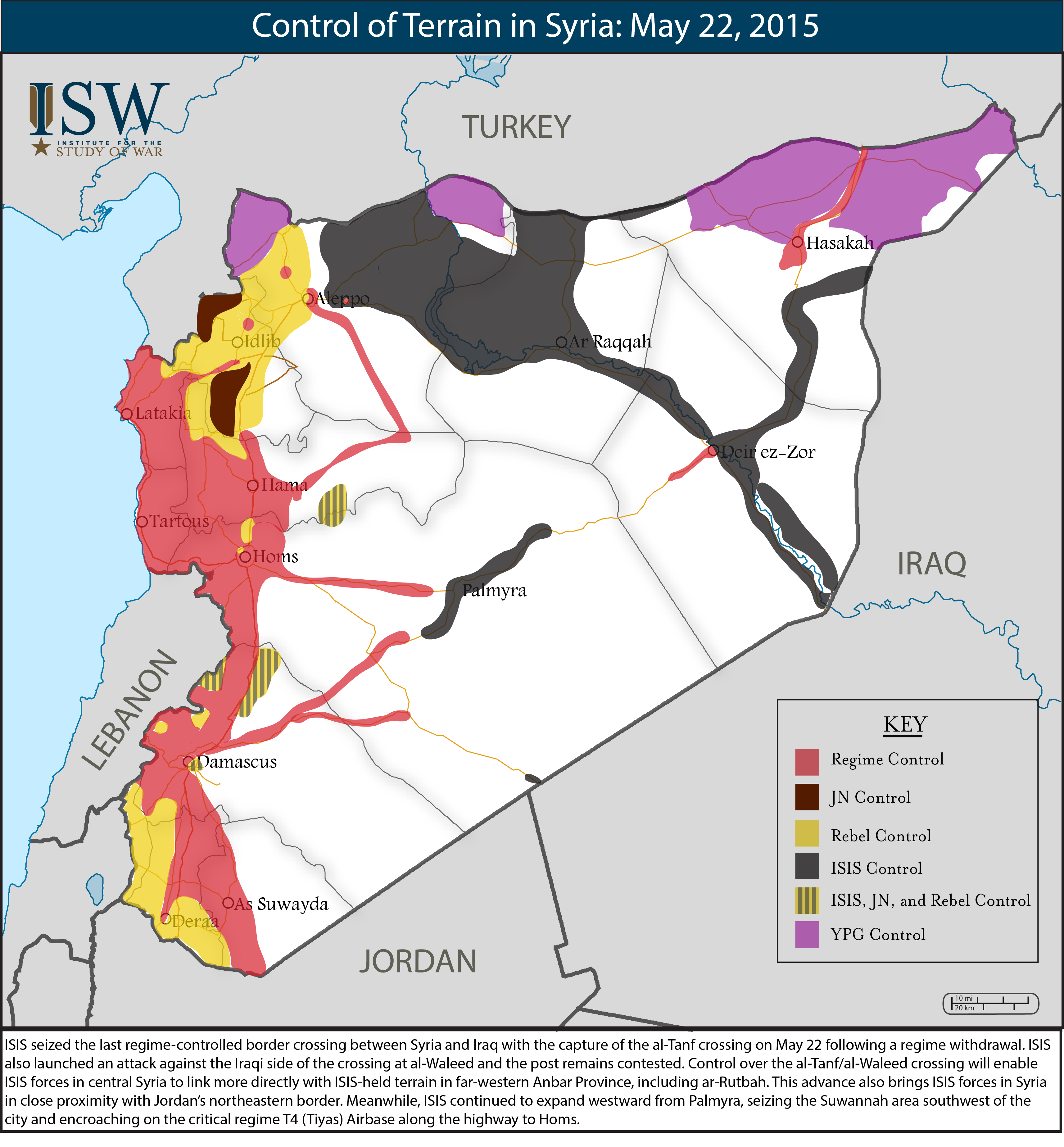 Control of Terrain in Syria: May 22, 2015 | ISW