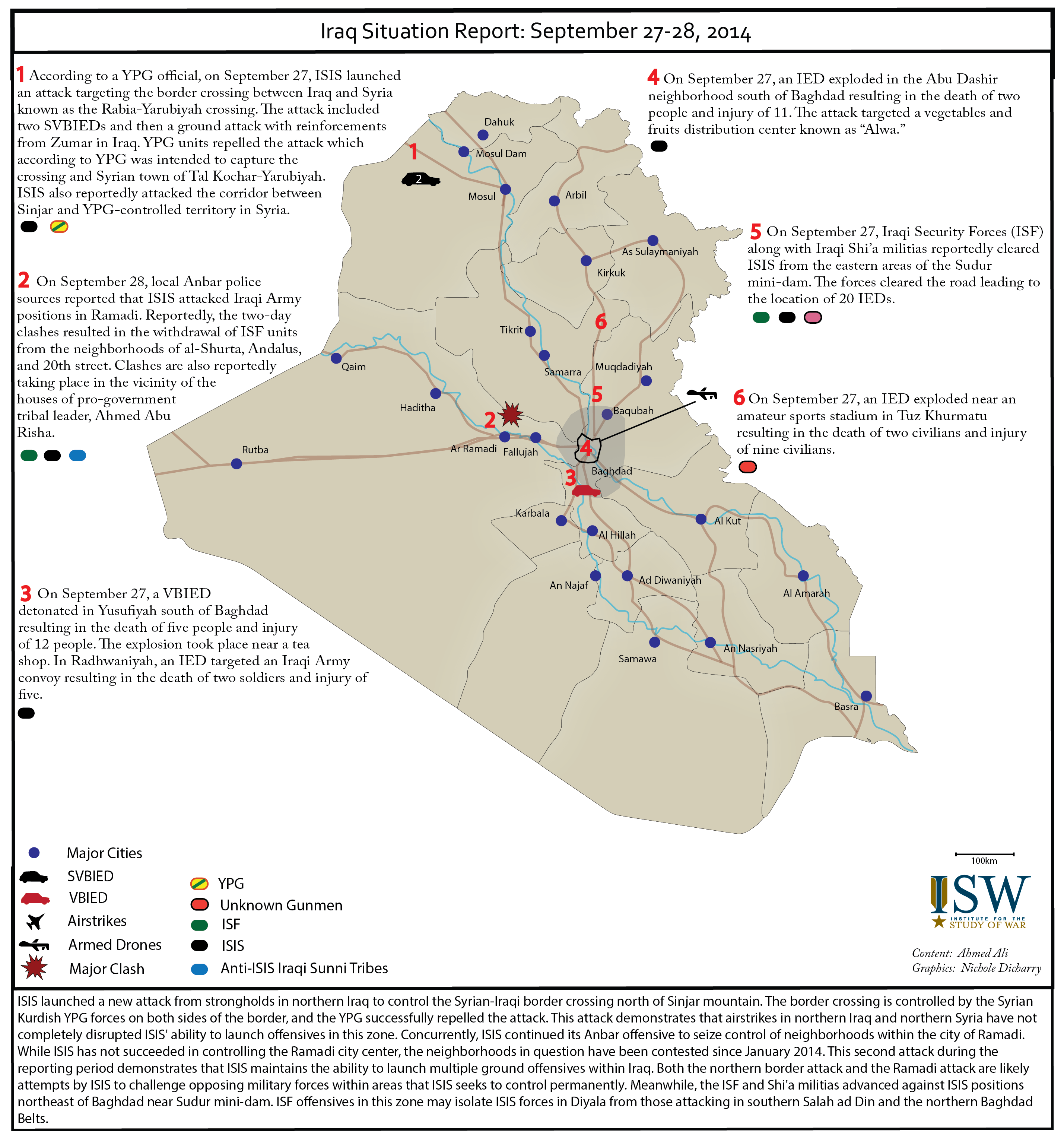 Iraq Situation Report: September 27-28, 2014 | Map Room | ISW