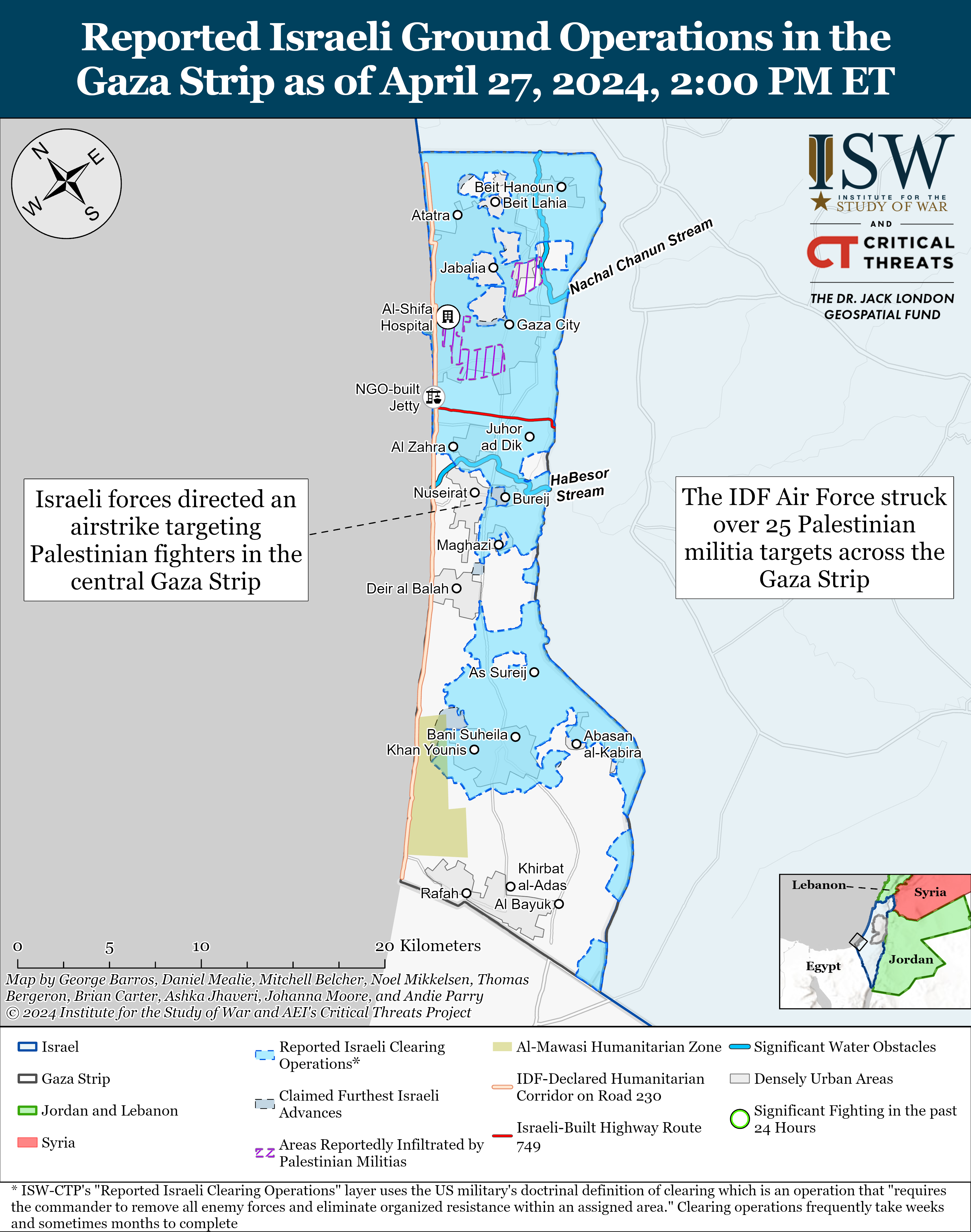 Reported Israeli Ground Operations in the Gaza Strip as of April 27 ...