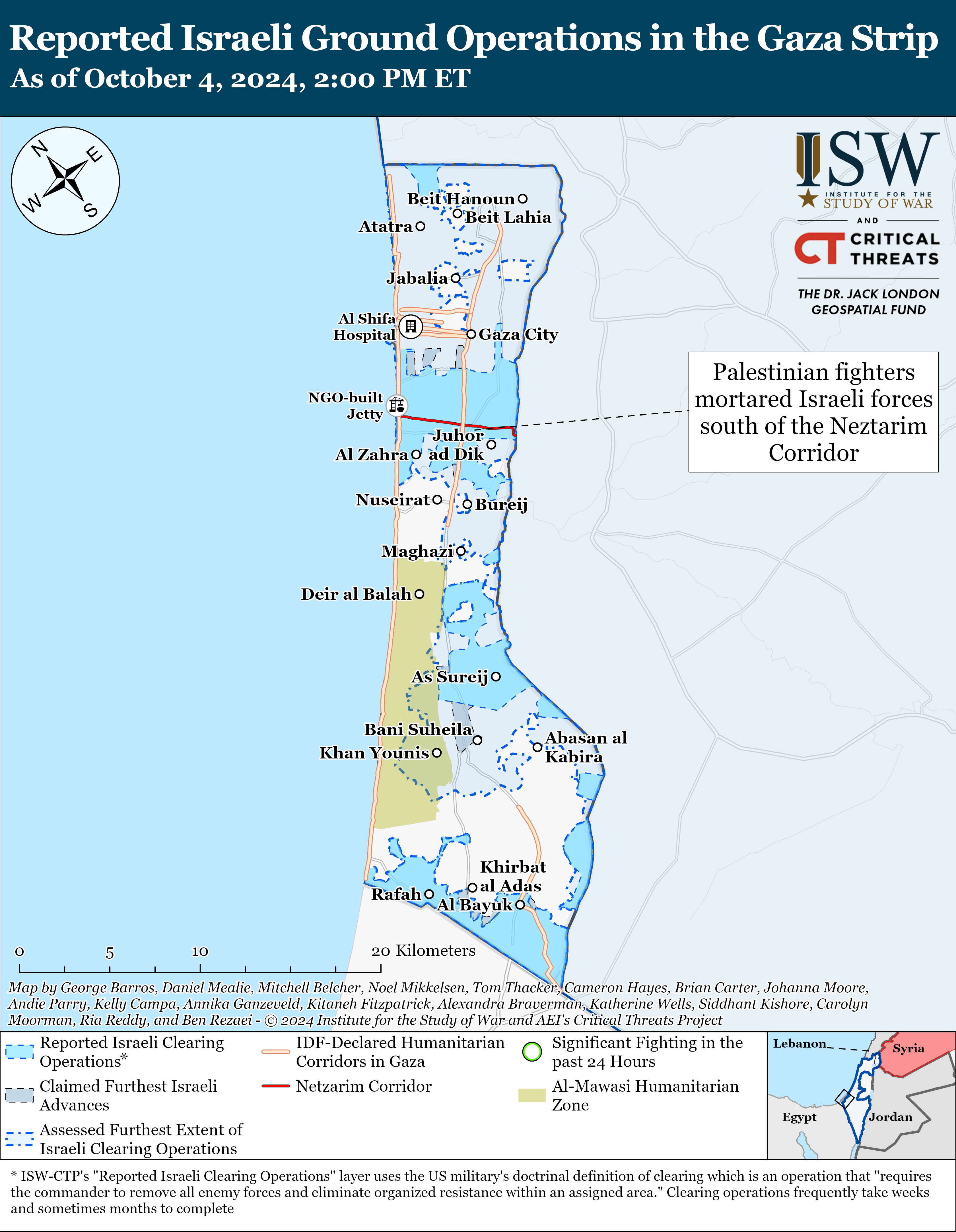 Reported Israeli Ground Operations in the Gaza Strip as of October 4 ...
