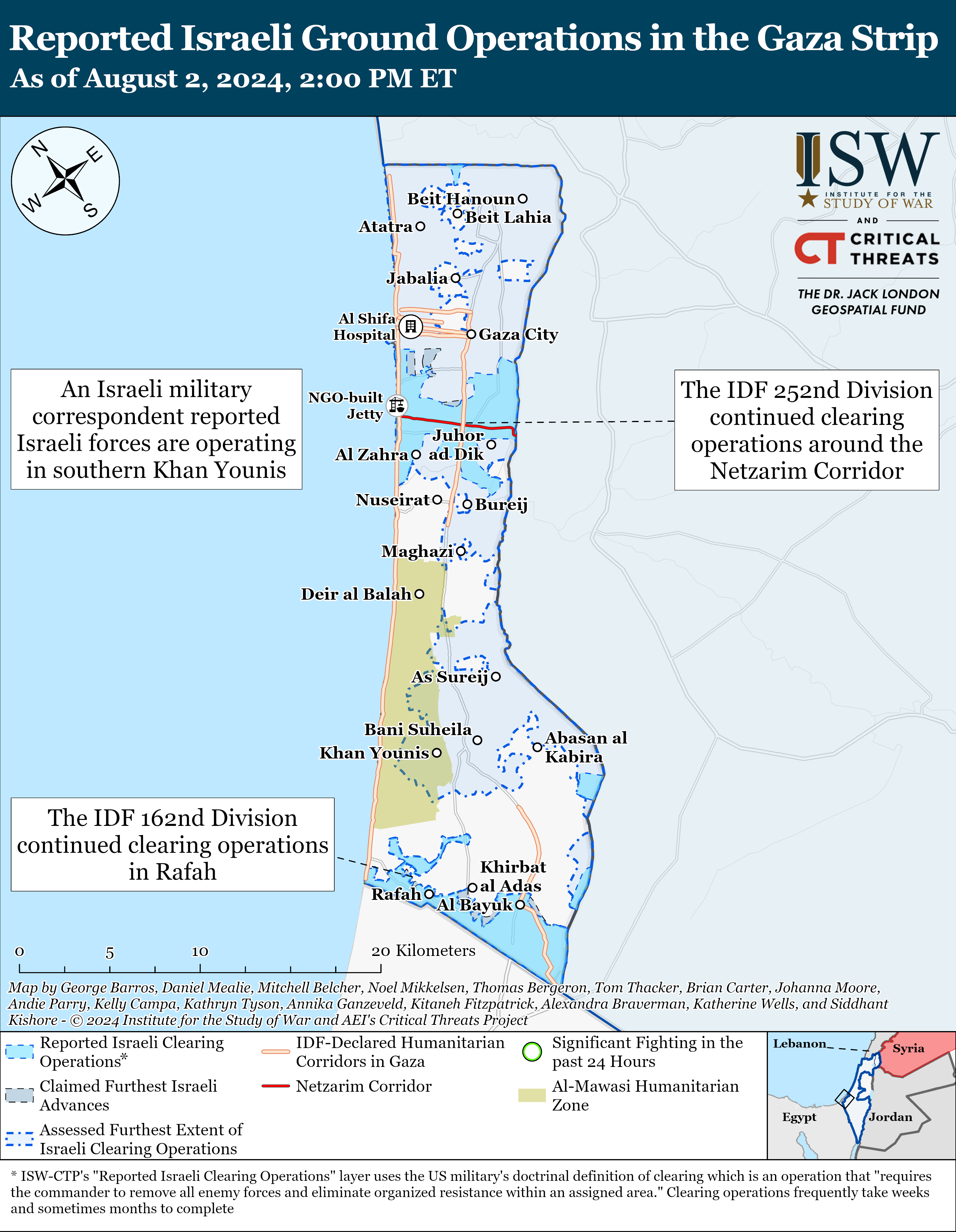 Reported Israeli Ground Operations in the Gaza Strip as of August 2 ...