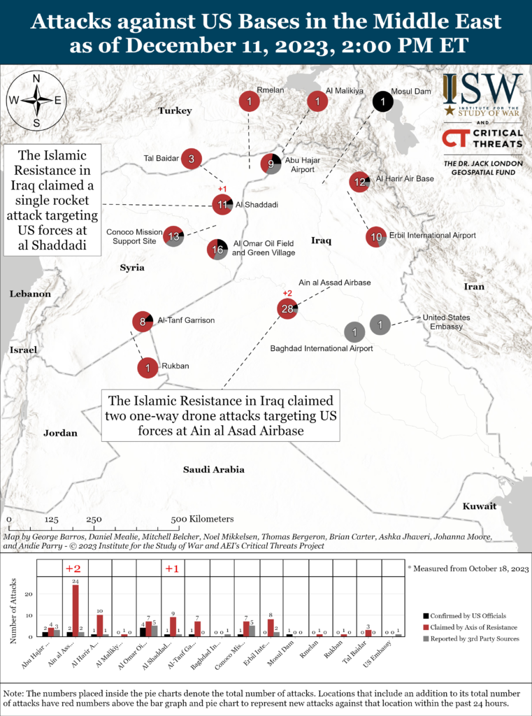 Attacks Against US Bases in the Middle East as of December 11, 2023, 2: ...