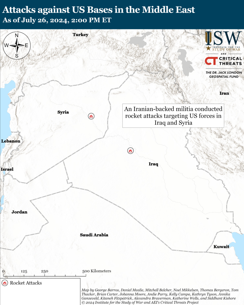 Attacks Against US Bases in the Middle East as of July 26, 2024, 2:00 ...