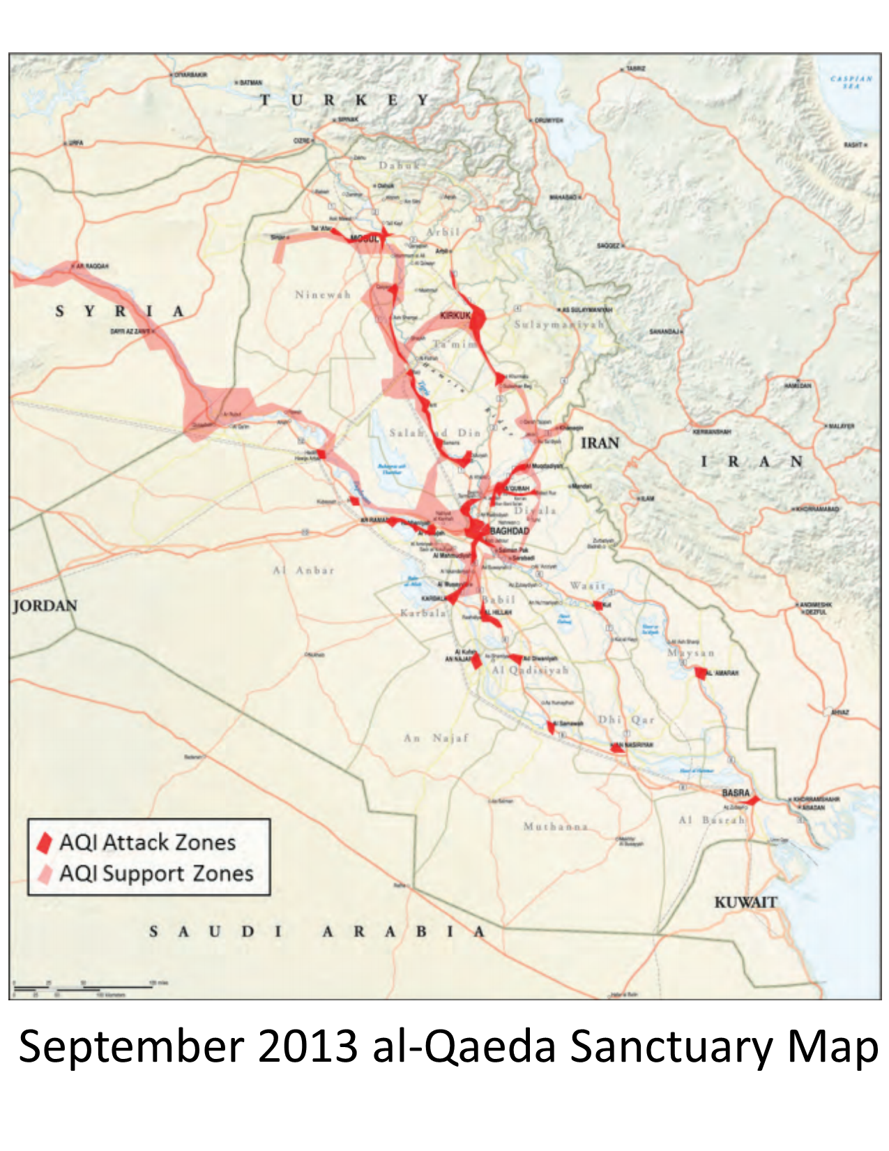September 2013 al-Qaeda Sanctuary Map | Map Room | ISW