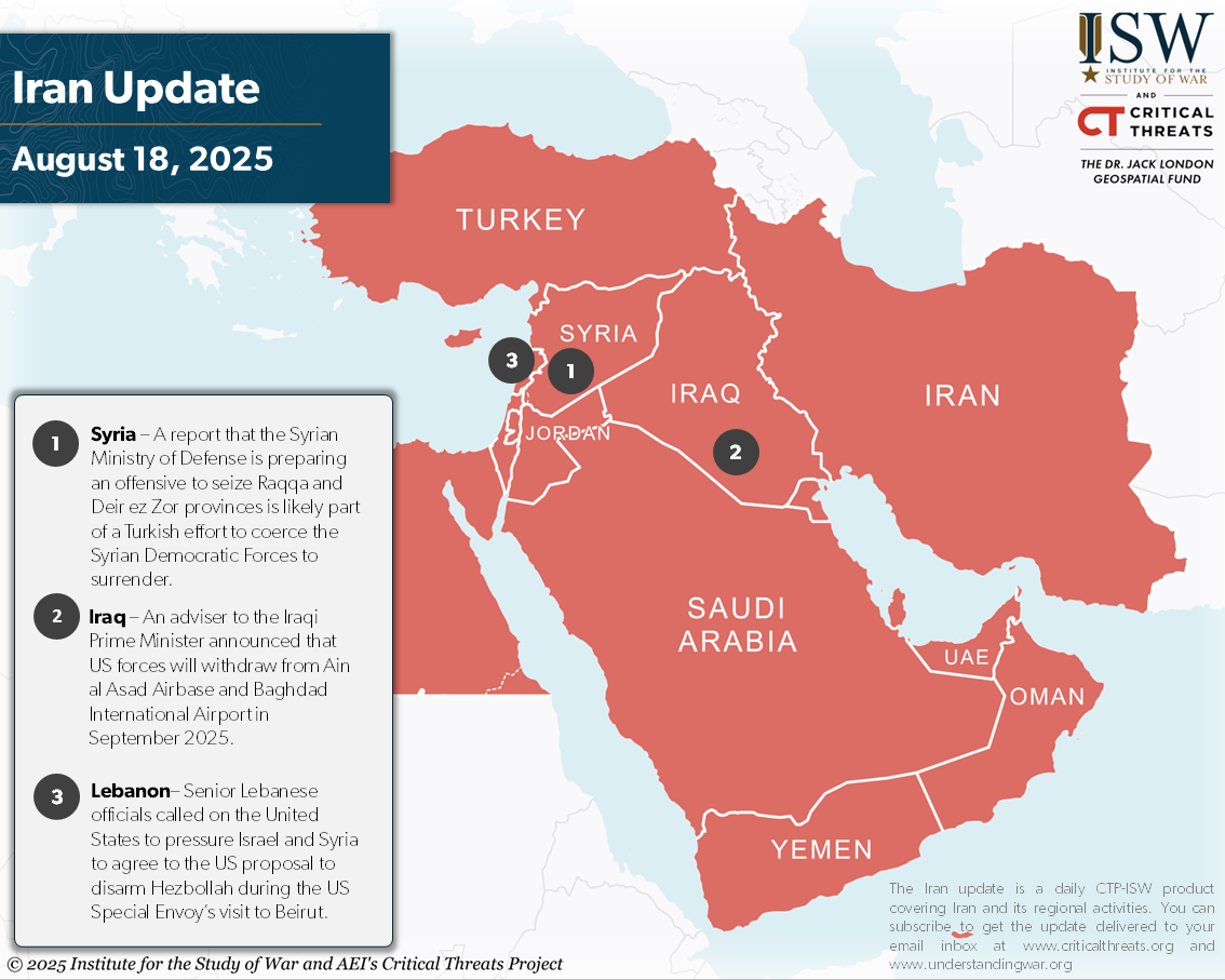 Iran Update, August 18, 2025 | ISW