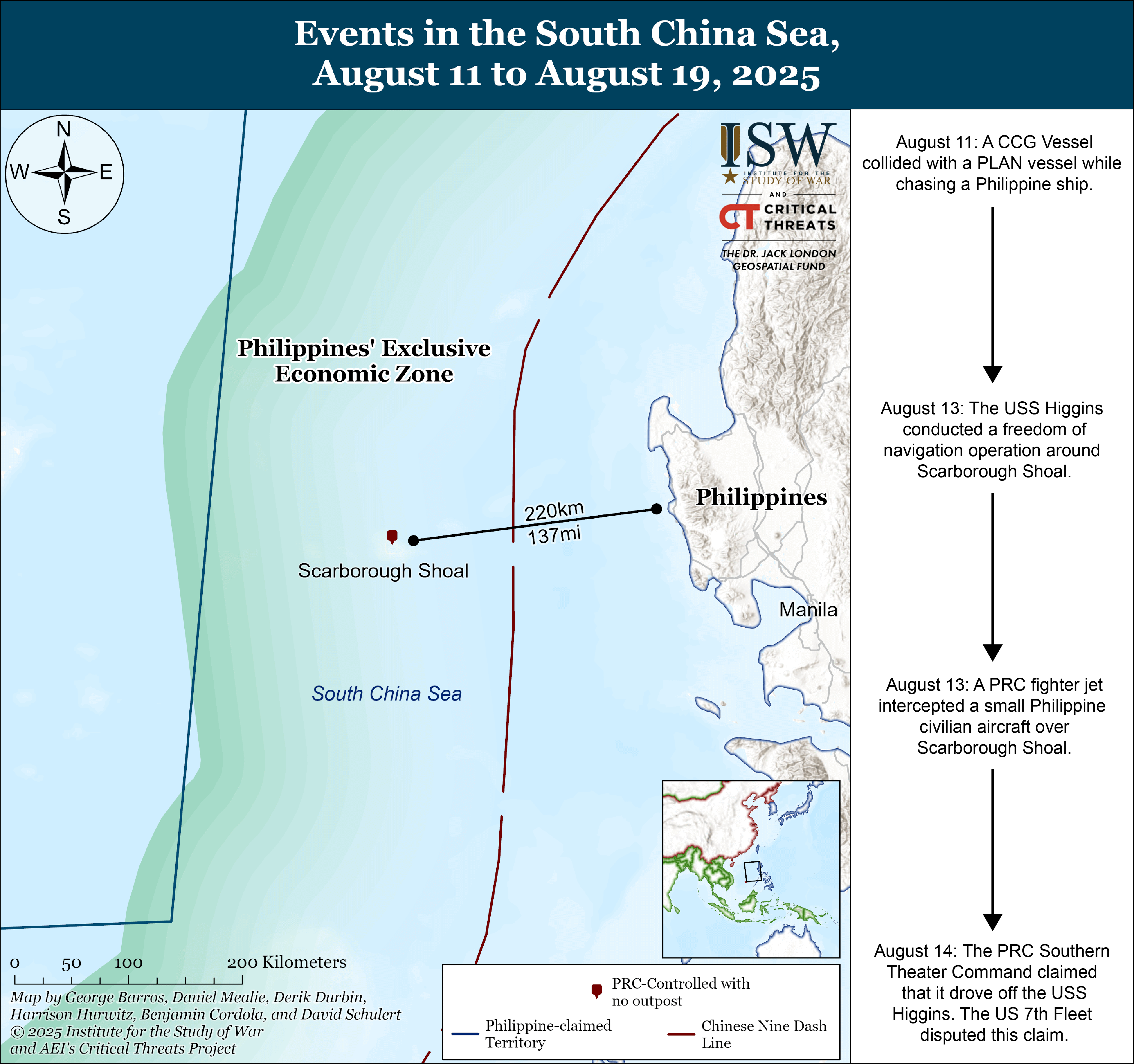 South China Sea Events, August 11 To August 19, 2025 | ISW