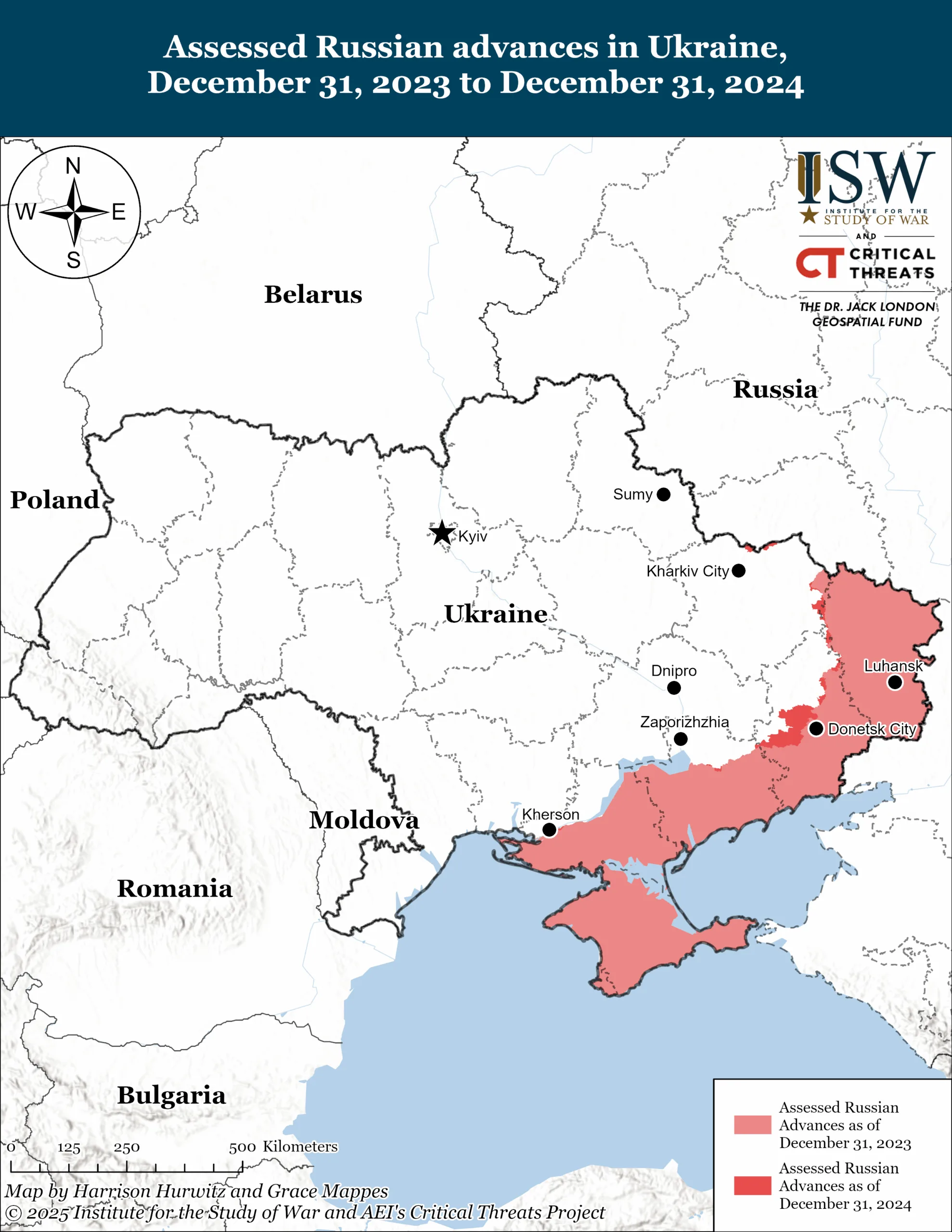Assessed Russian advances in Ukraine Dec 2023–DEC 2024 | ISW