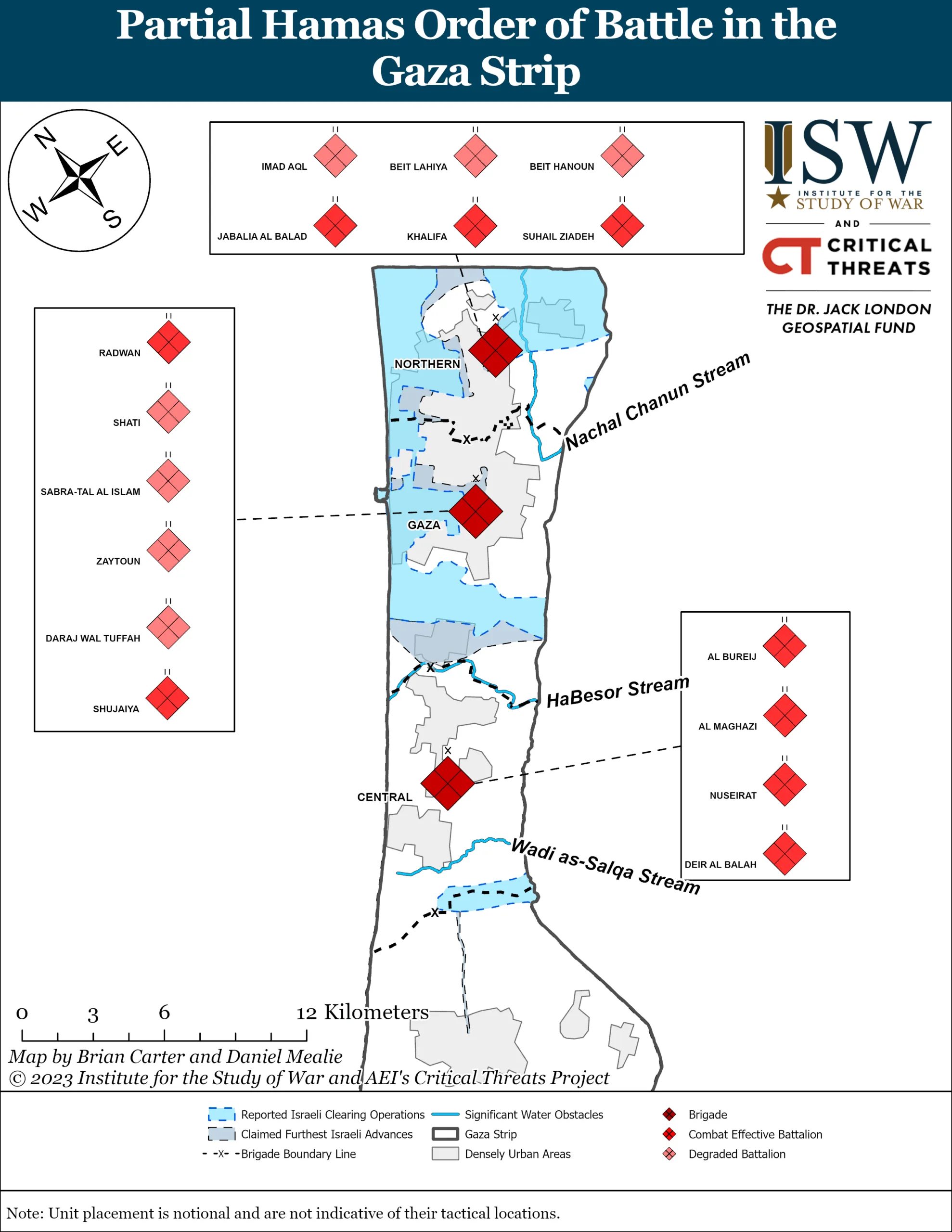 Partial Hamas Order of Battle in the Gaza Strip | ISW