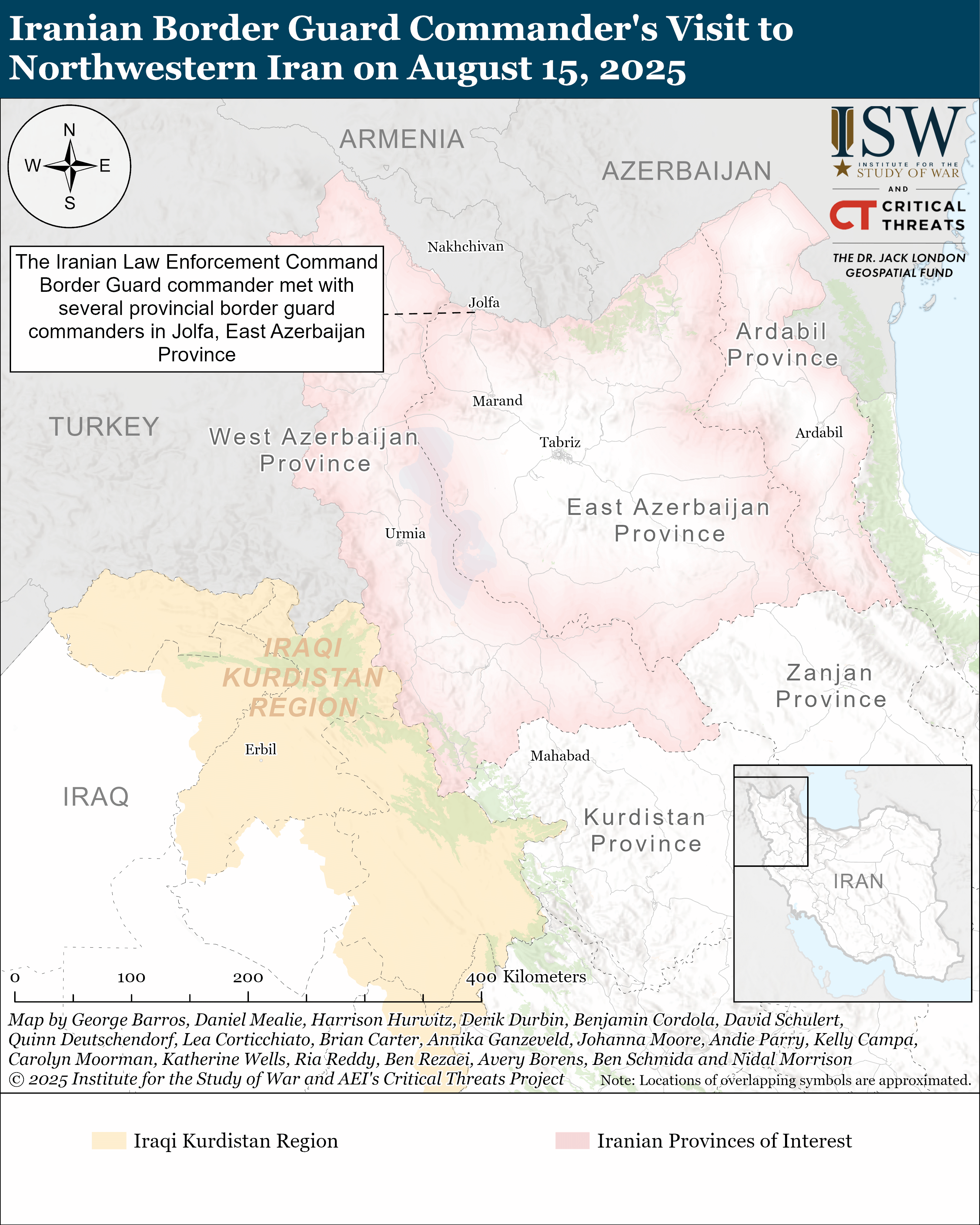 Iranian Border Guard Commander's Visit To Northwestern Iran On August ...