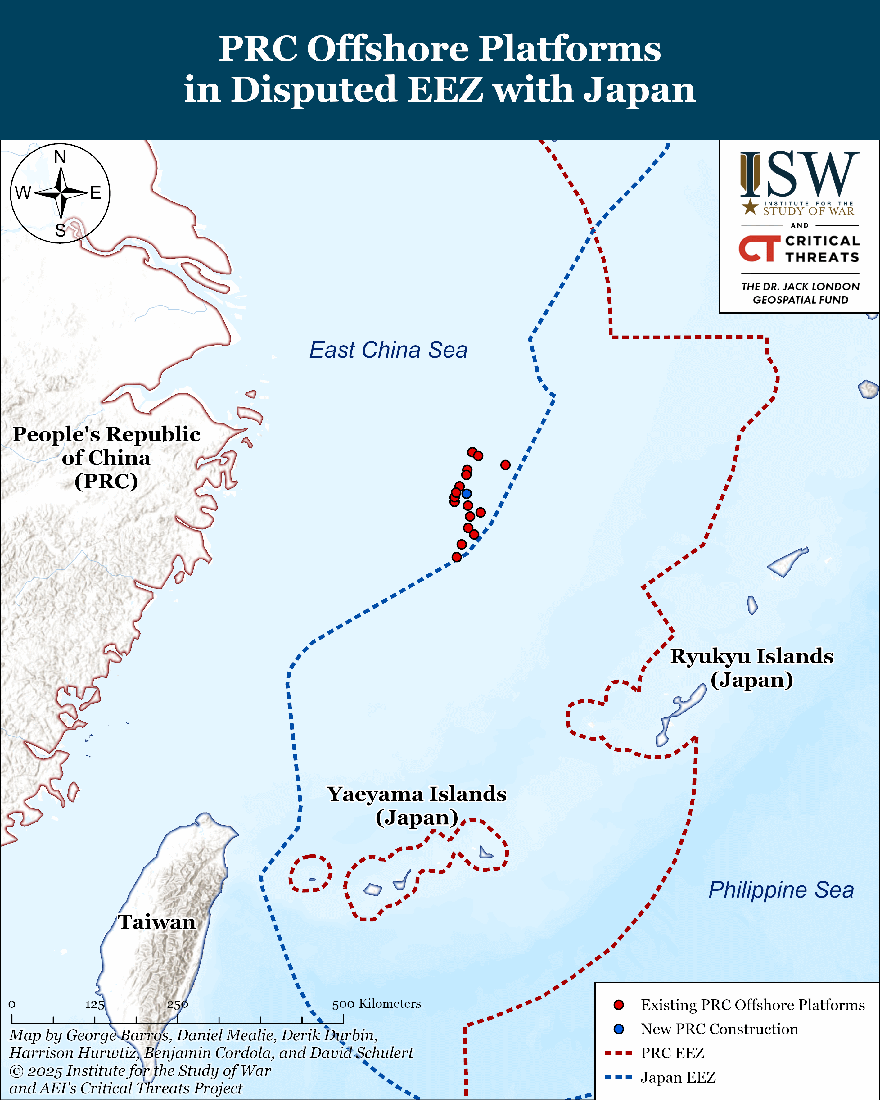 PRC Offshore Platforms in Disputed EEZ With Japan | ISW
