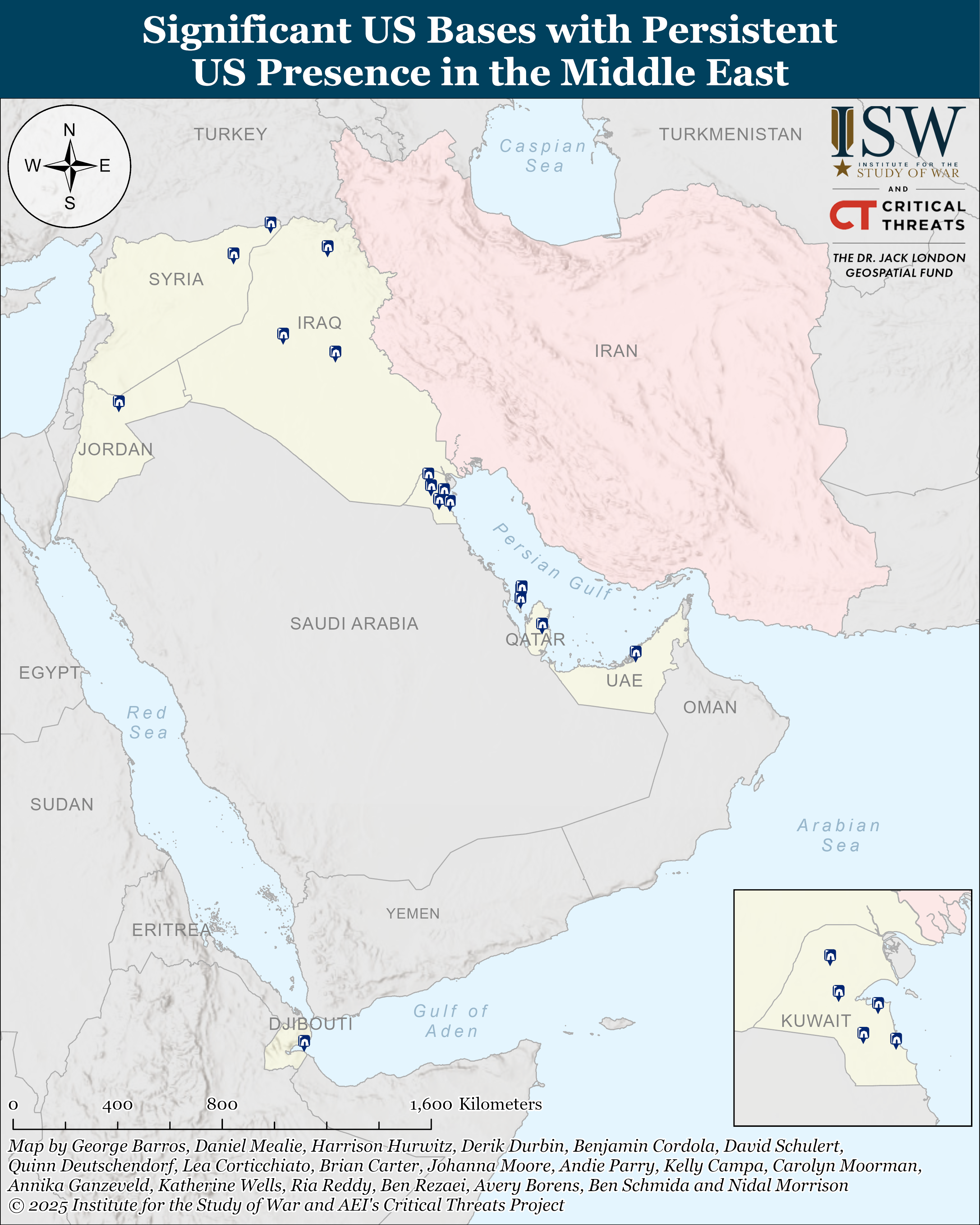 Significant US Bases With Persistent US Presence in the Middle East | ISW