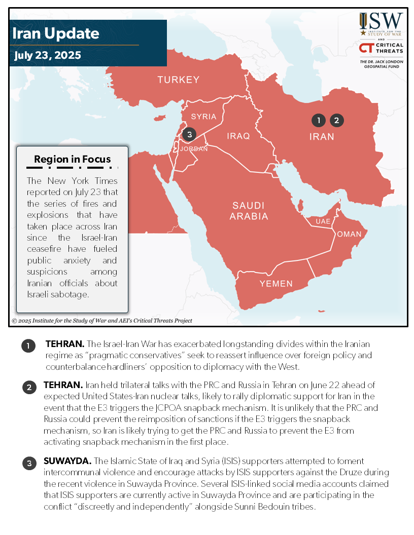 Iran Update, July 23, 2025 | ISW