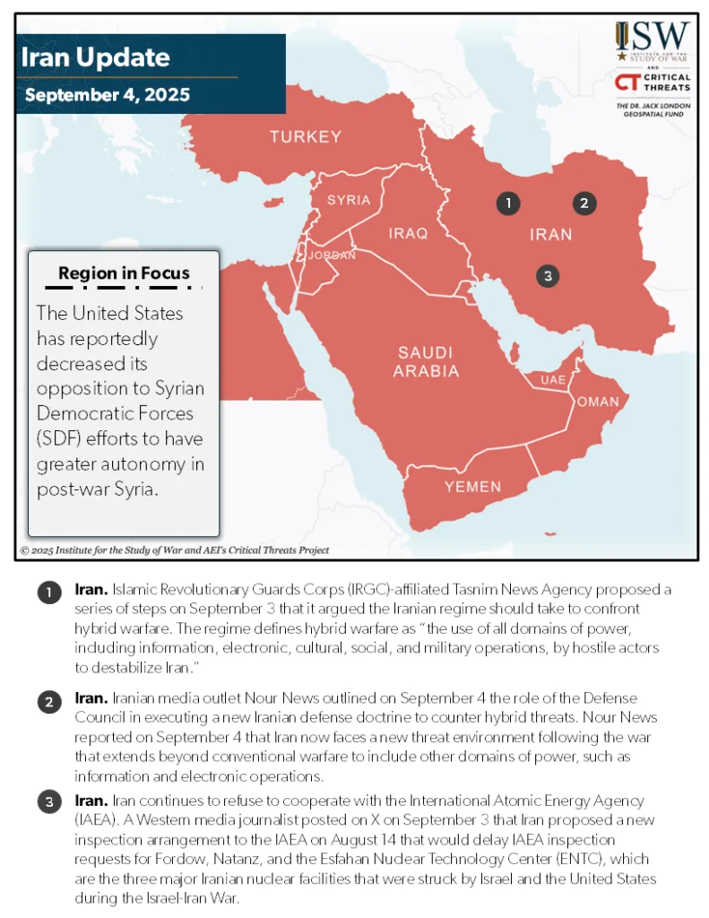 Iran Update, September 4, 2025 | ISW