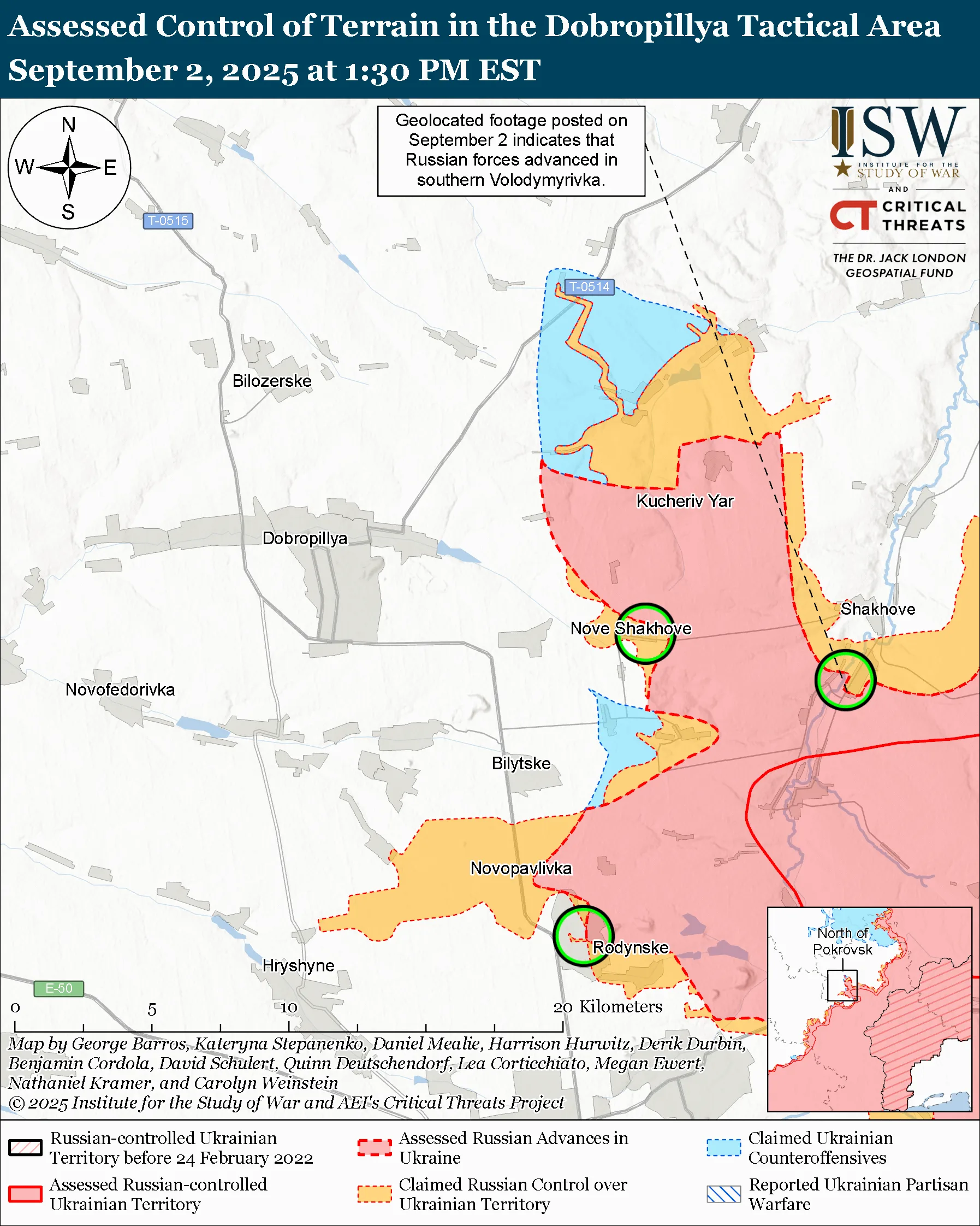 Dopropillya Tactical Area, September 2, 2025, | Map Room | ISW