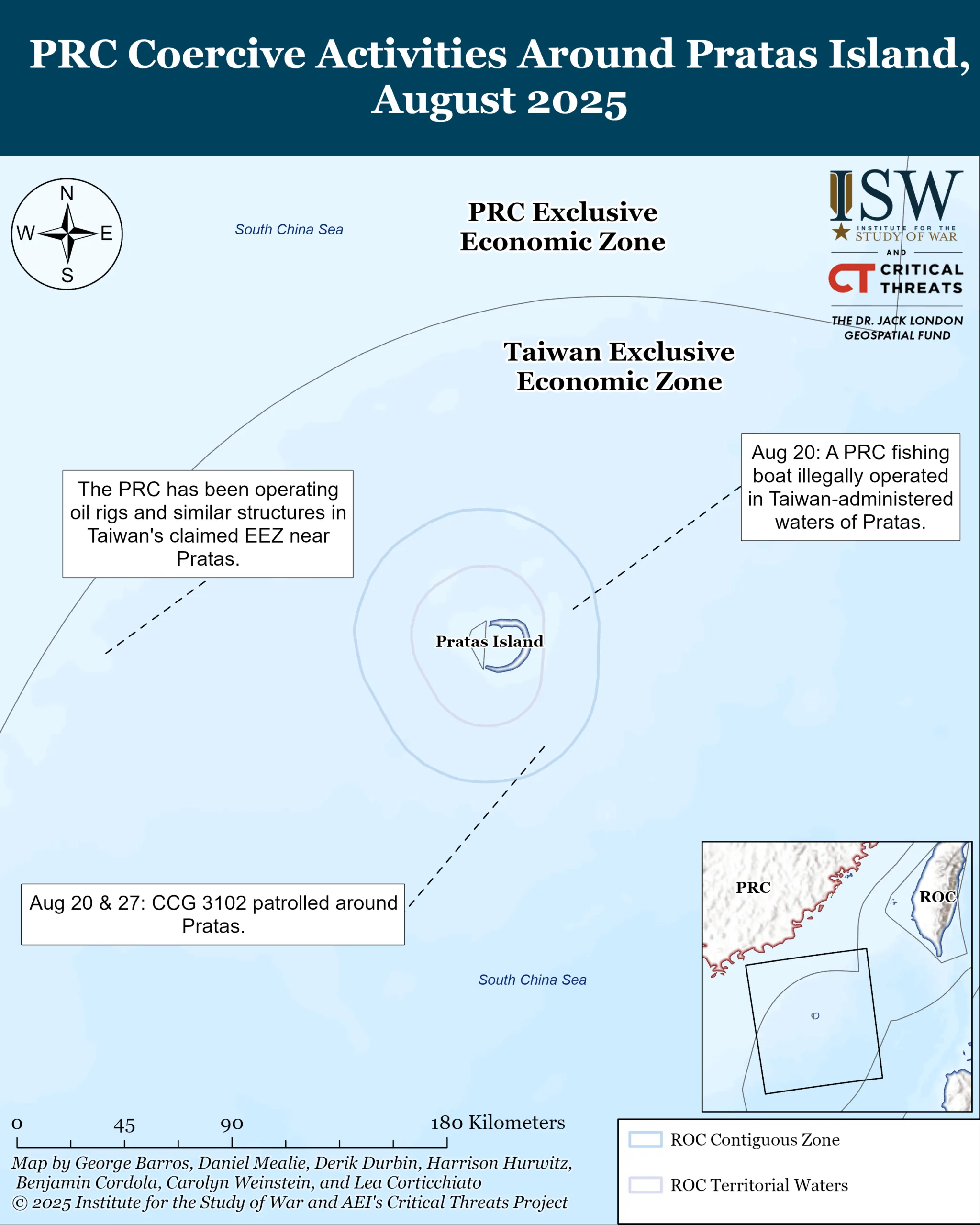 PRC Coercive Activities Around Pratas Island | Map Room | ISW