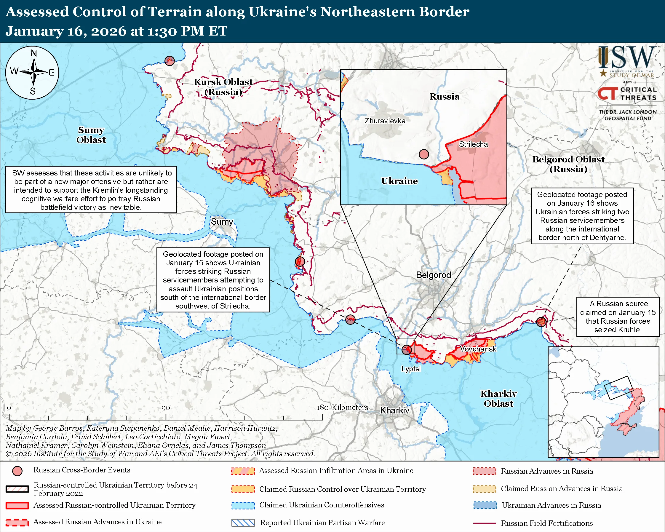 Ukraine's Northeastern Border, January 16, 2026 | ISW