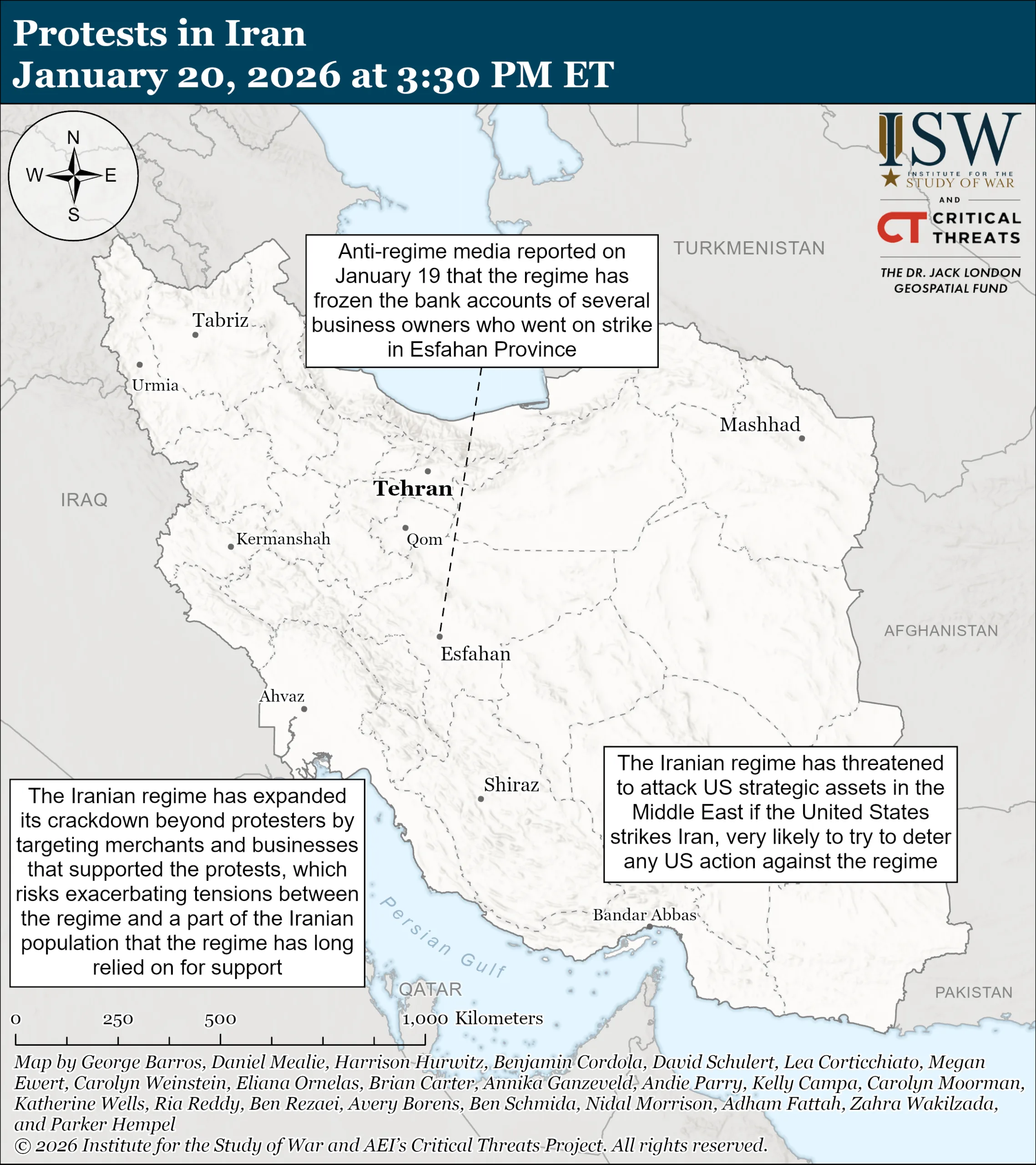 Iran Update, January 20, 2026 | ISW