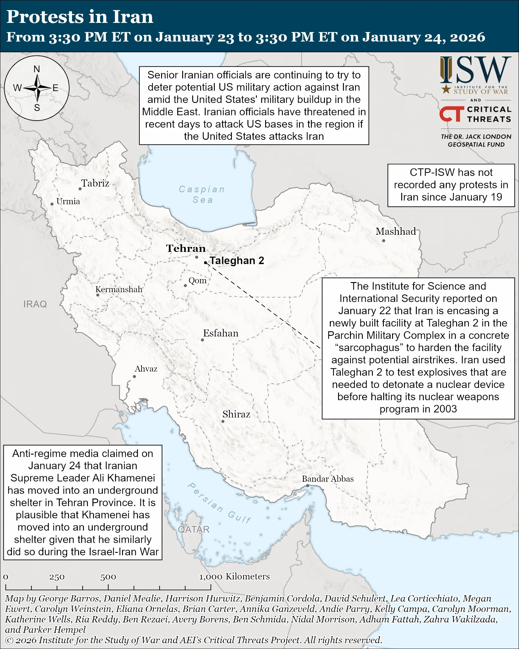 Protests in Iran, January 24, 2026 | ISW