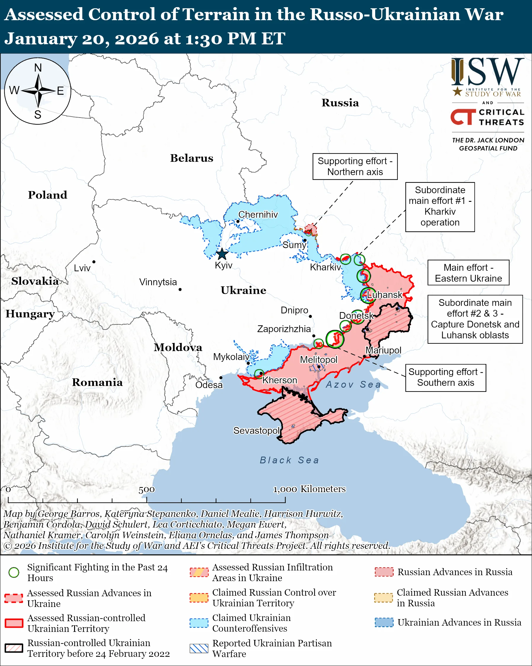Control of Terrain in the Russo-Ukrainian War, Jan.20, 2026 | ISW