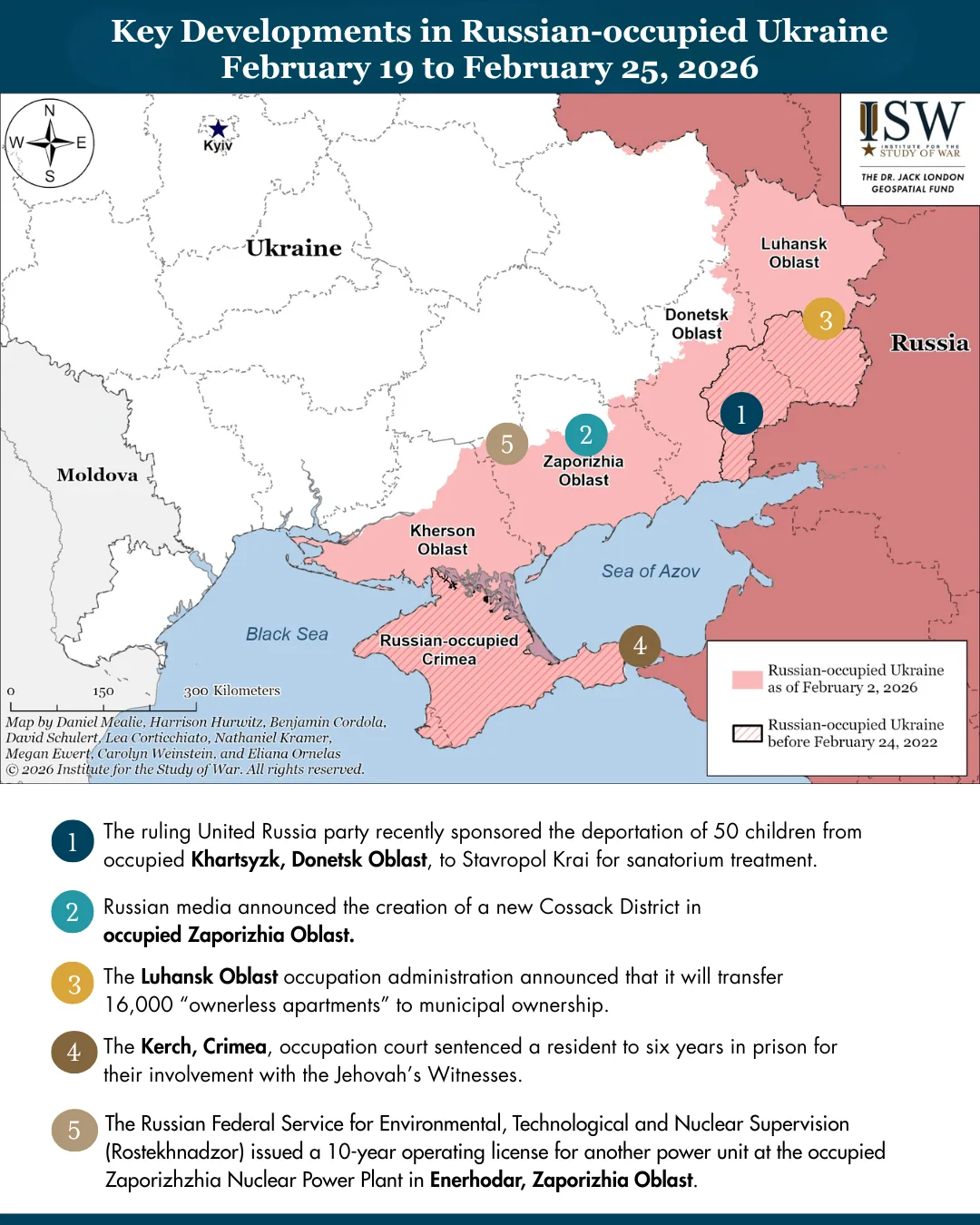 Developments in Russian-occupied Ukraine Feb 19-25 2026 | ISW