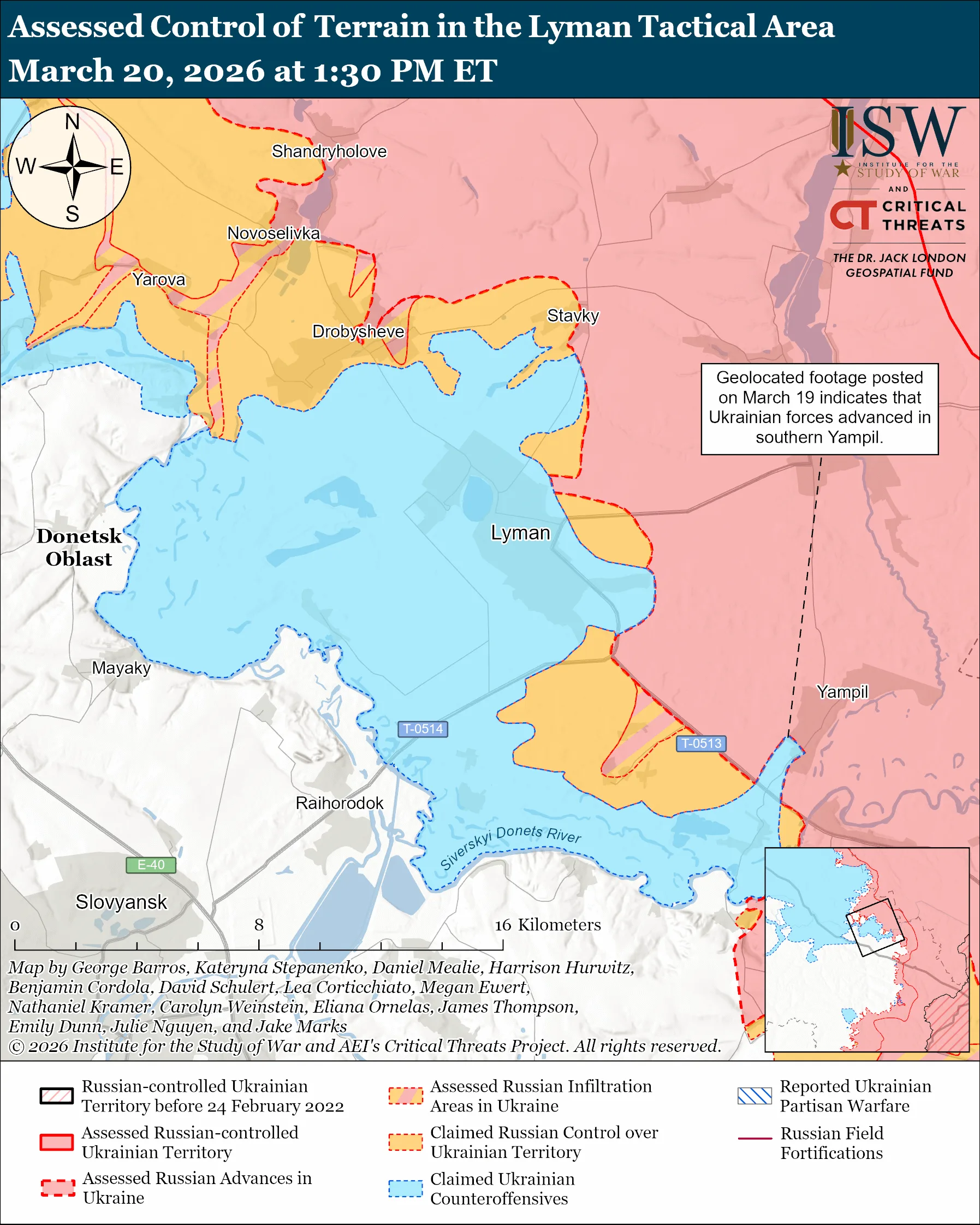 Lyman Tactical Area, March 20, 2026 | ISW